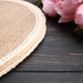 Round Burlap Placemat Burlap and Ivory Lace Circular Wedding ...