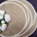 Round Burlap Placemat Burlap and Ivory Lace Circular Wedding ...