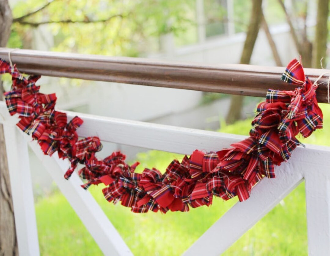 Farmhouse Garland Rustic Christmas Garland Primitive Tree - Etsy