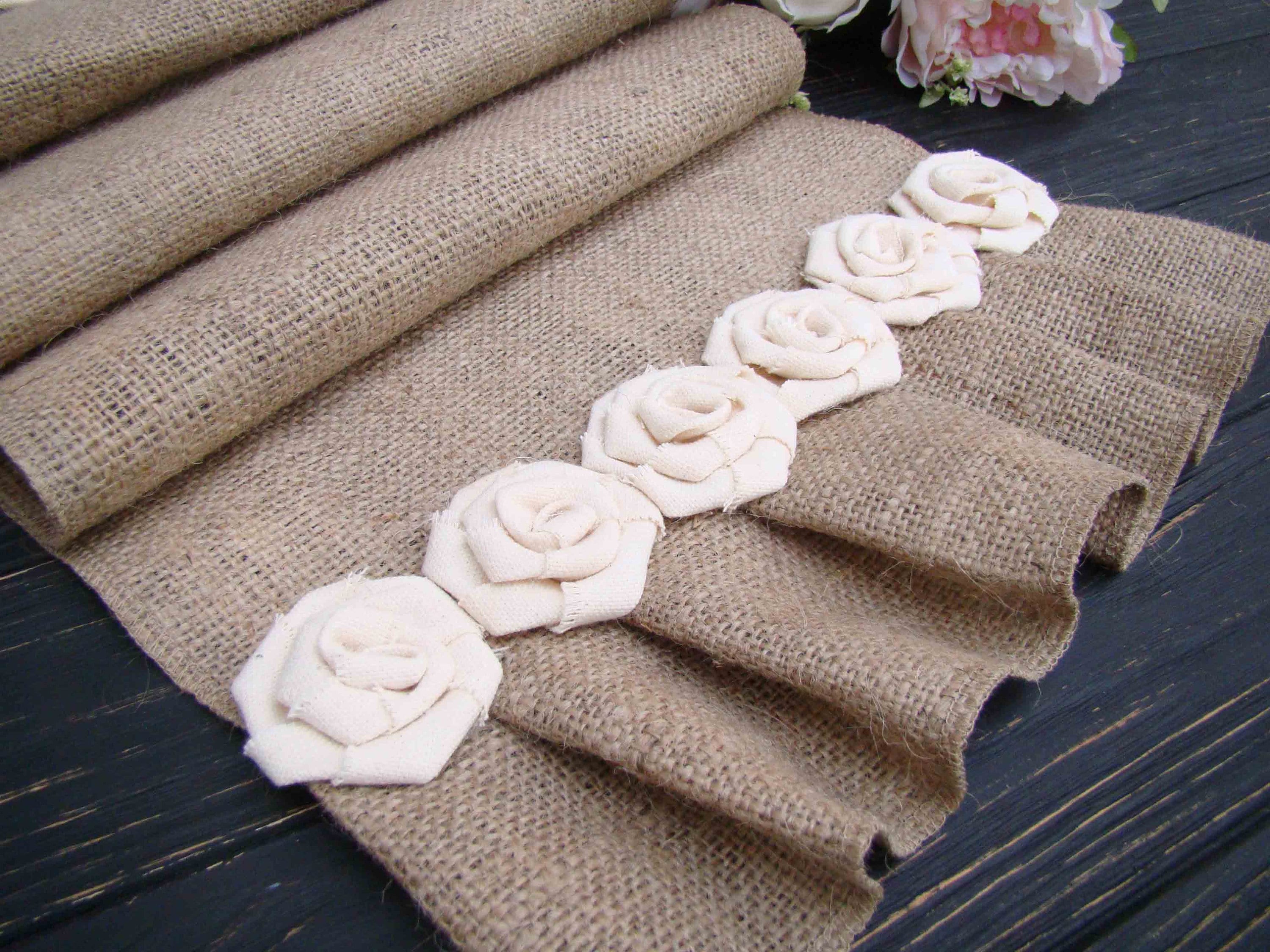 Rustic table runner Farmhouse table setting Boho wedding | Etsy