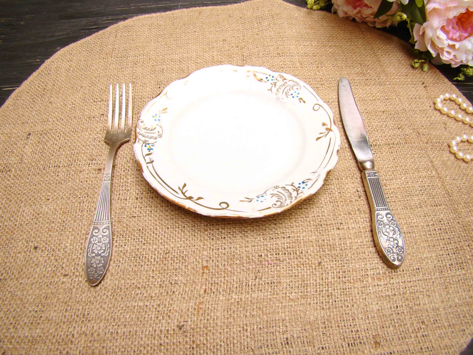 Round Table Placemat Circular Tablecloth Wedding Centerpiece | Etsy