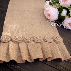 Farmhouse Table Runner Rustic Wedding Burlap Table Decor - Etsy