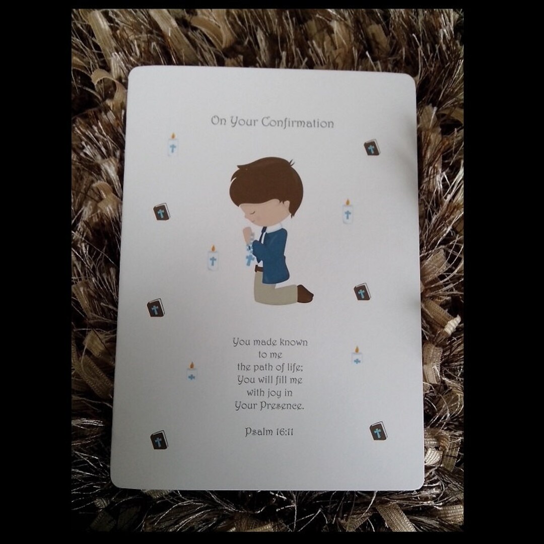 Personalised Boys Confirmation Card Holy Communion Card - Personalized ...