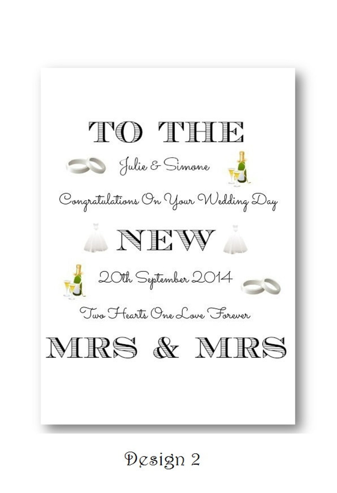 Personalised Gay Wedding Card - Husband, Special Couple, Personalized ...