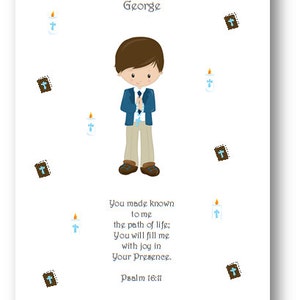 Personalised Boys Confirmation Card Holy Communion Card - Personalized ...