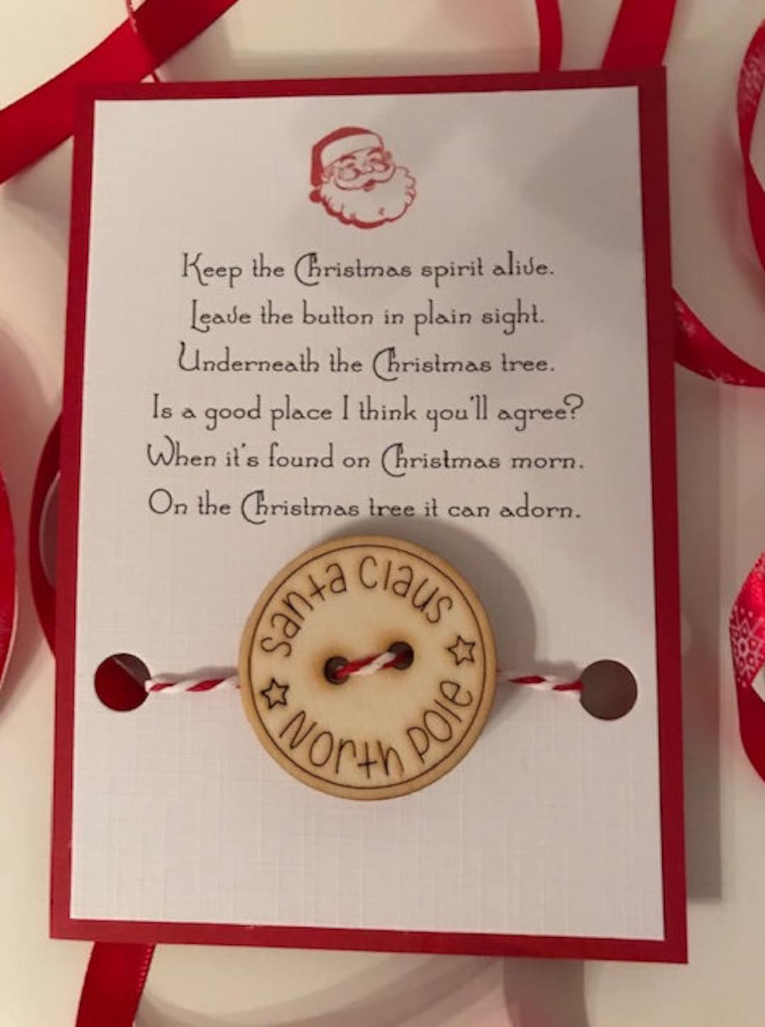 Unique Santa's Lost Button Poem, Santa's Lost Button, Christmas Eve ...