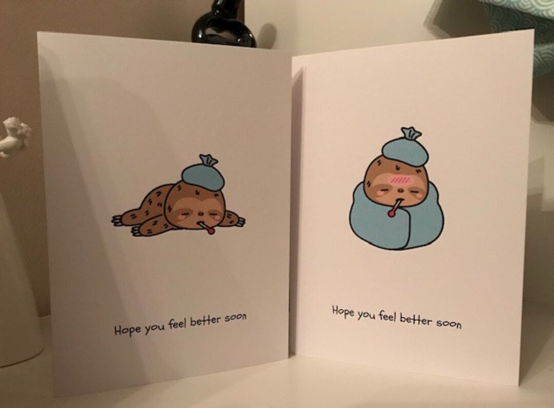 Personalised Sloth Get Well Card - Personalized Sloth Get Well Card ...