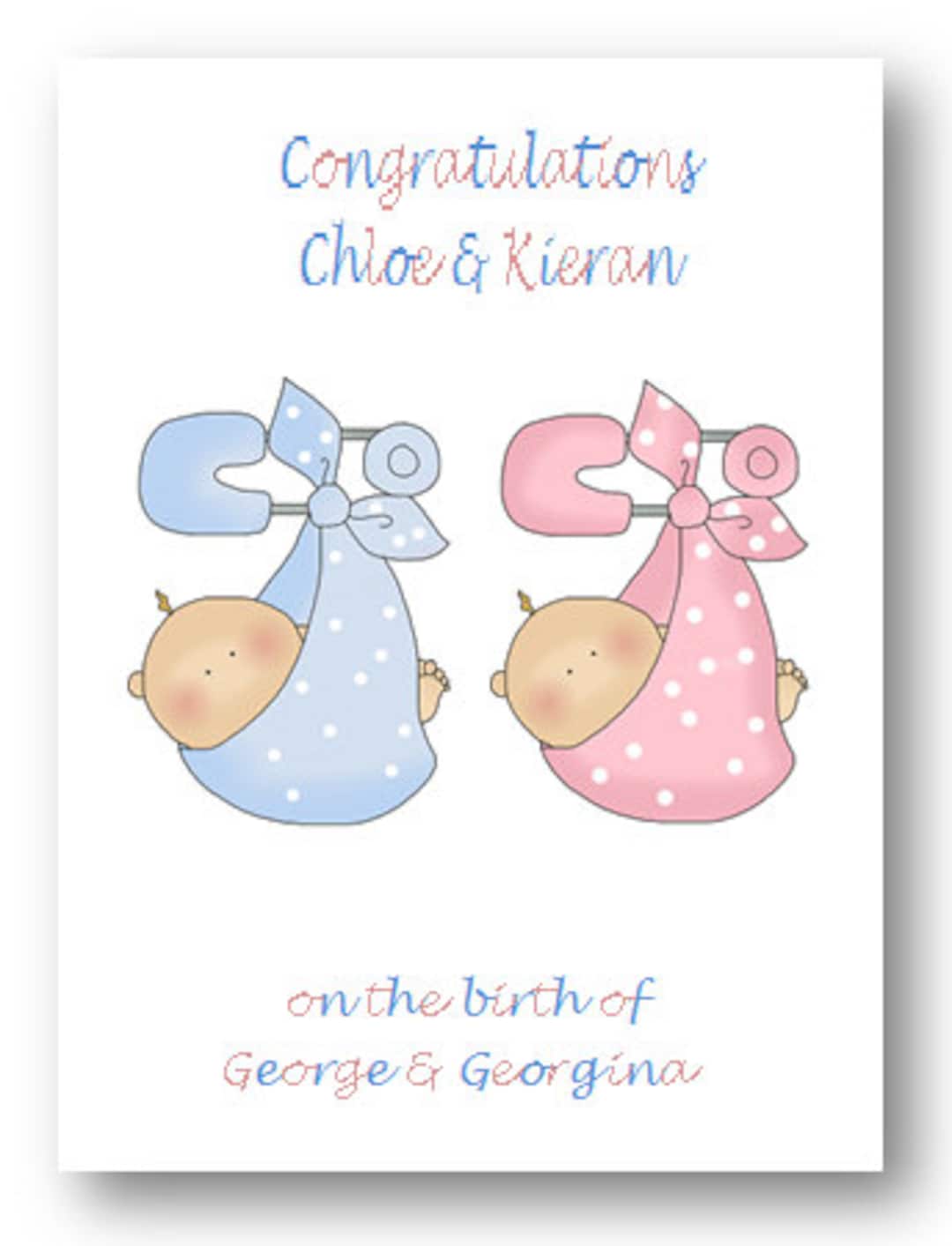 Personalised Congratulations New Baby Card Personalized Congratulations ...