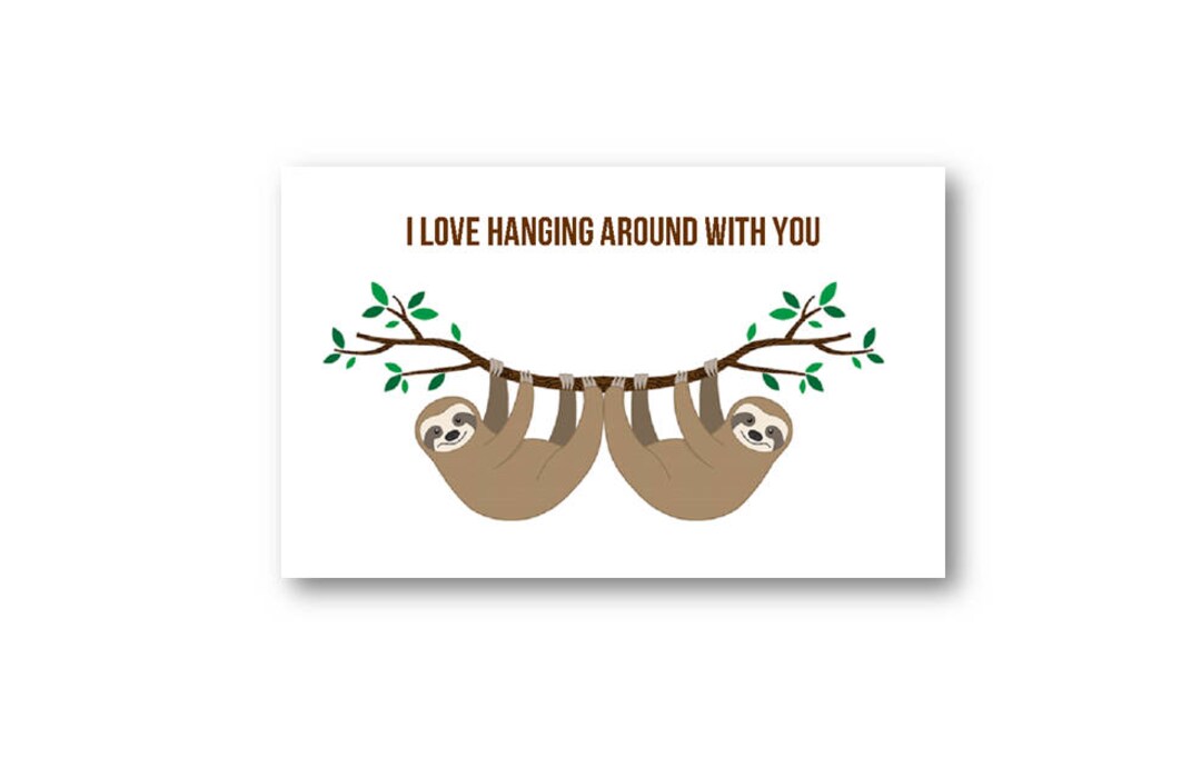 Personalised Sloth Card - Personalized Sloth Card - Sloth Hung up on ...