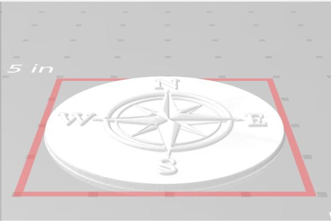 3D Compass Rose STL File, for CNC Router - Etsy