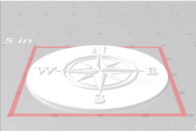 3D Compass Rose STL File, for CNC Router - Etsy