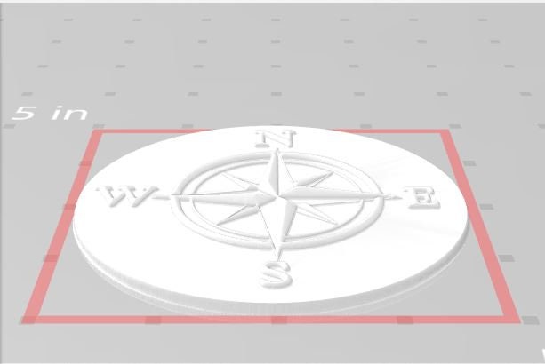 3D Compass Rose STL File, for CNC Router - Etsy