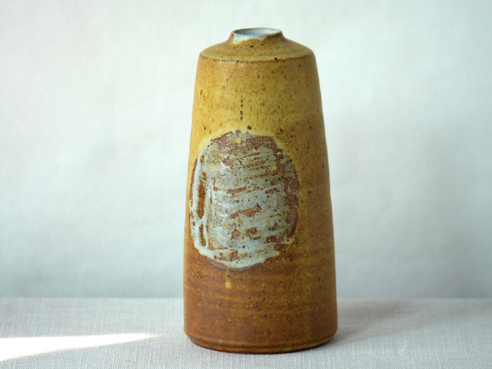 Narrow High Fire Ceramic Pottery Vase Bottle Asian Style Glazed in ...