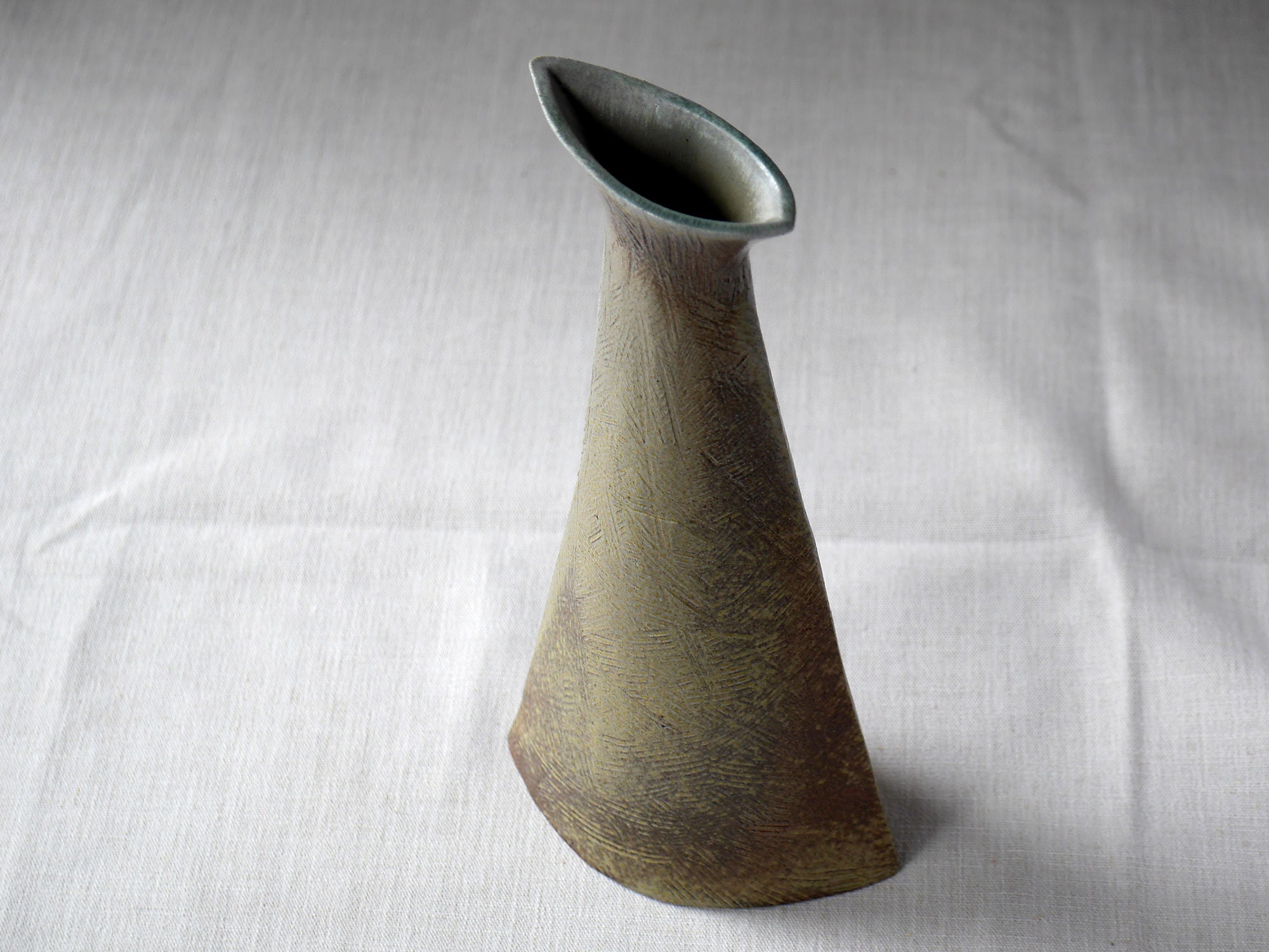 Wood Fired Ceramic Slab Built Pottery Bottle Form or Sculpture With ...