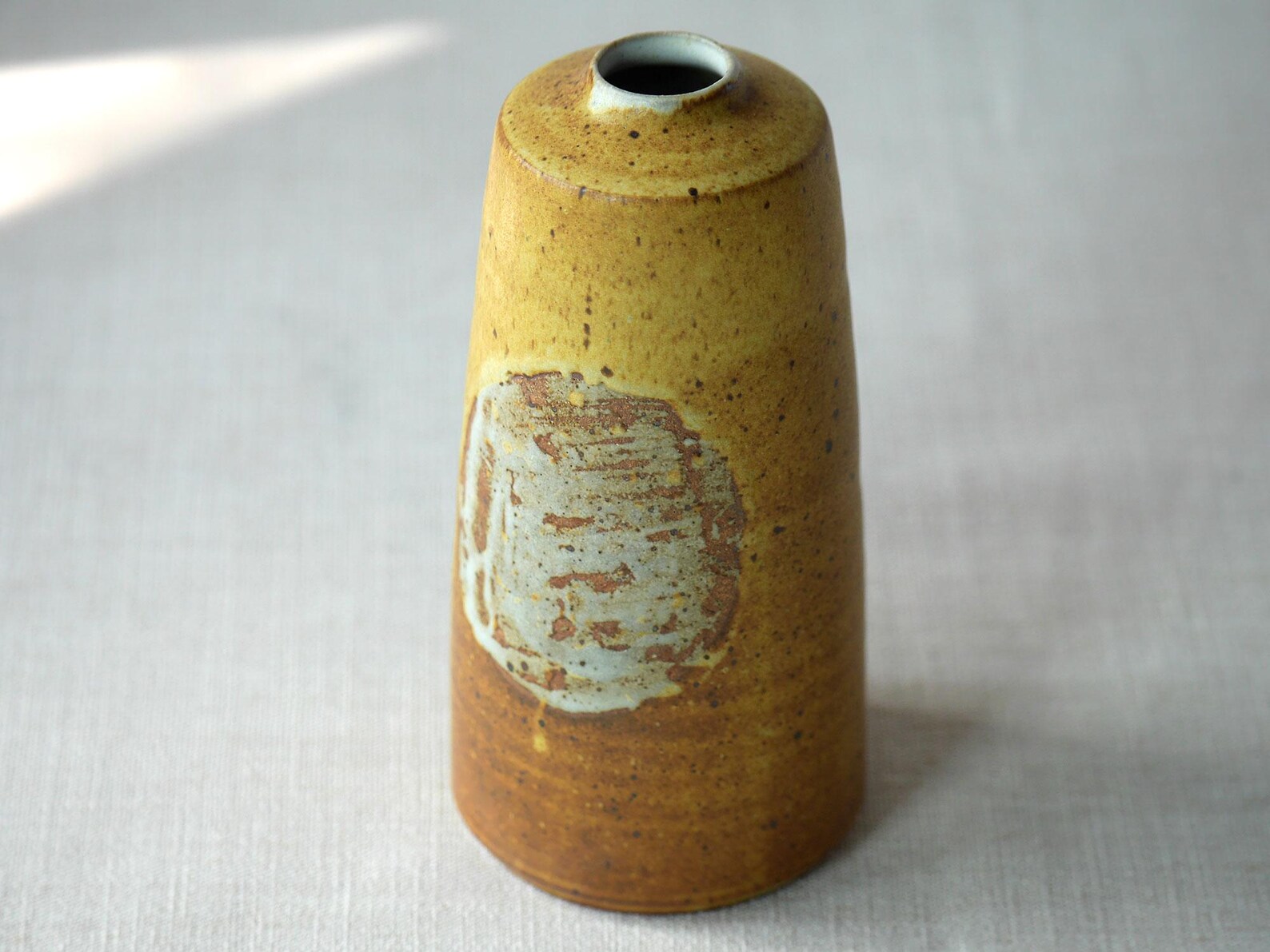 Narrow High Fire Ceramic Pottery Vase Bottle Asian Style Glazed in ...