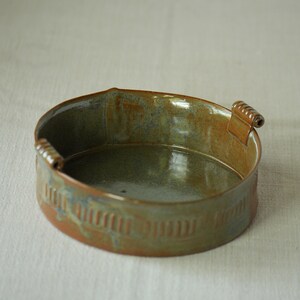 Slab Rolled Ceramic Pottery Round Shallow Dish Ovenware, Baking Dish ...