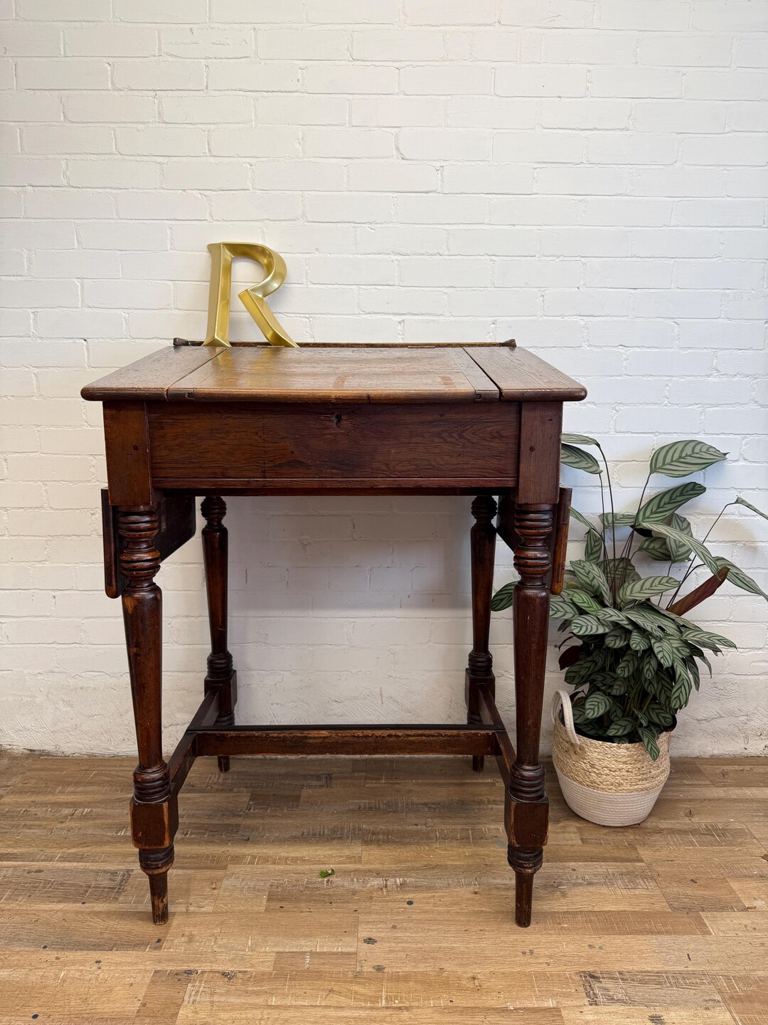 Antique Victorian Schoolmaster’s Desk With Blackboard Rubber - Etsy