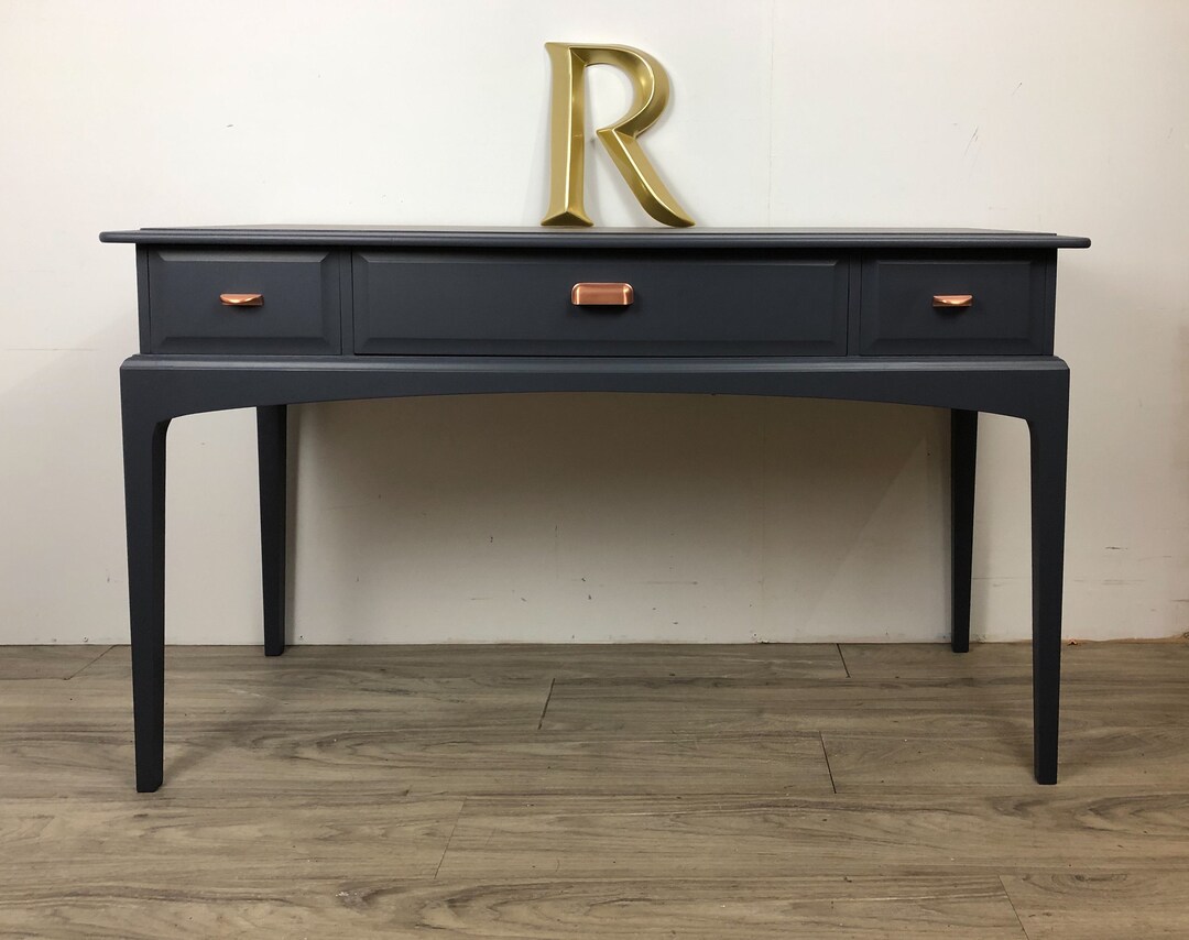 Stag Minstrel Console Dressing Table Painted Blue - Etsy UK