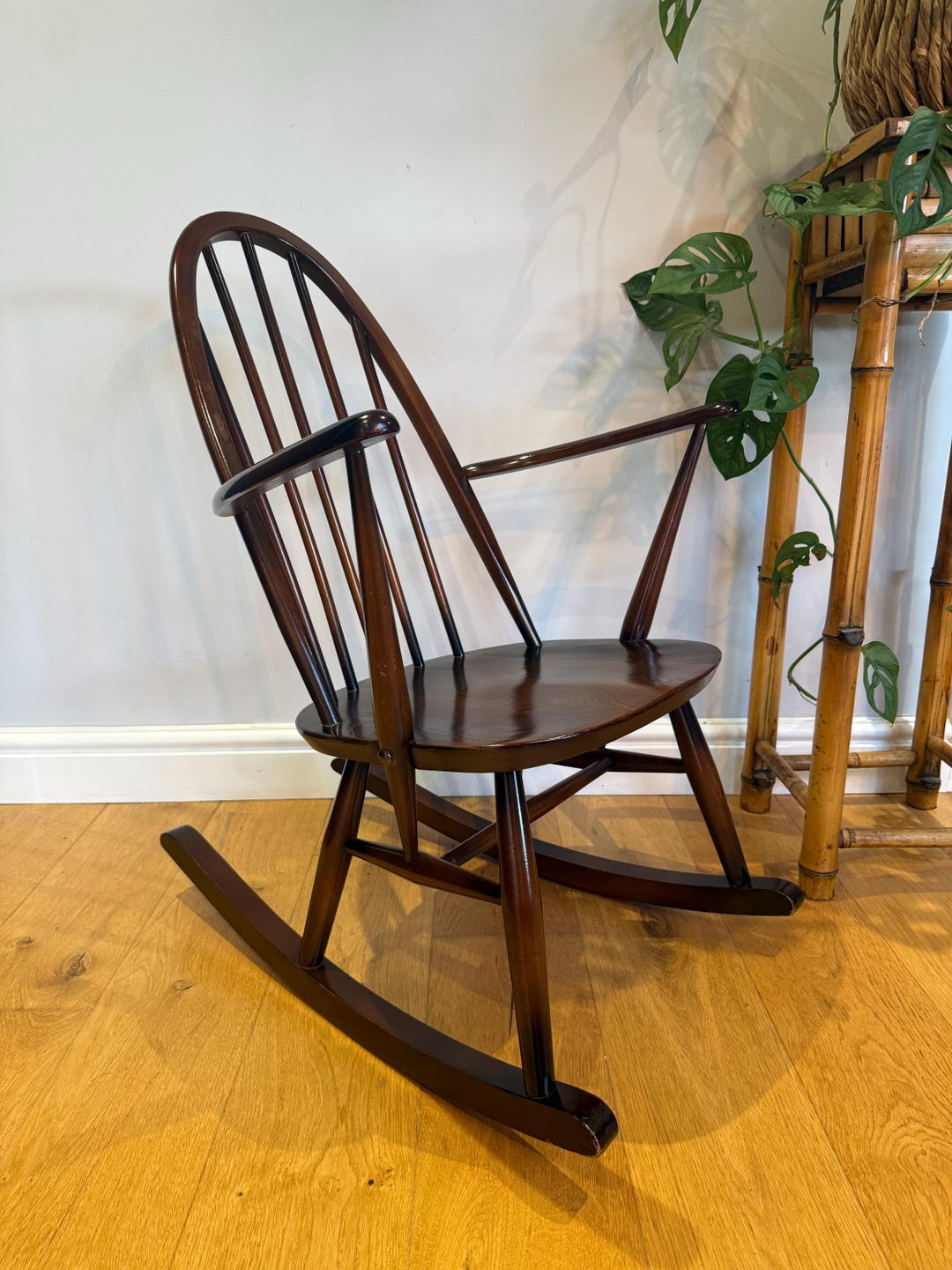Vintage Ercol Child’s Rocking Chair – Model 428 – Dark Wood Finish ...