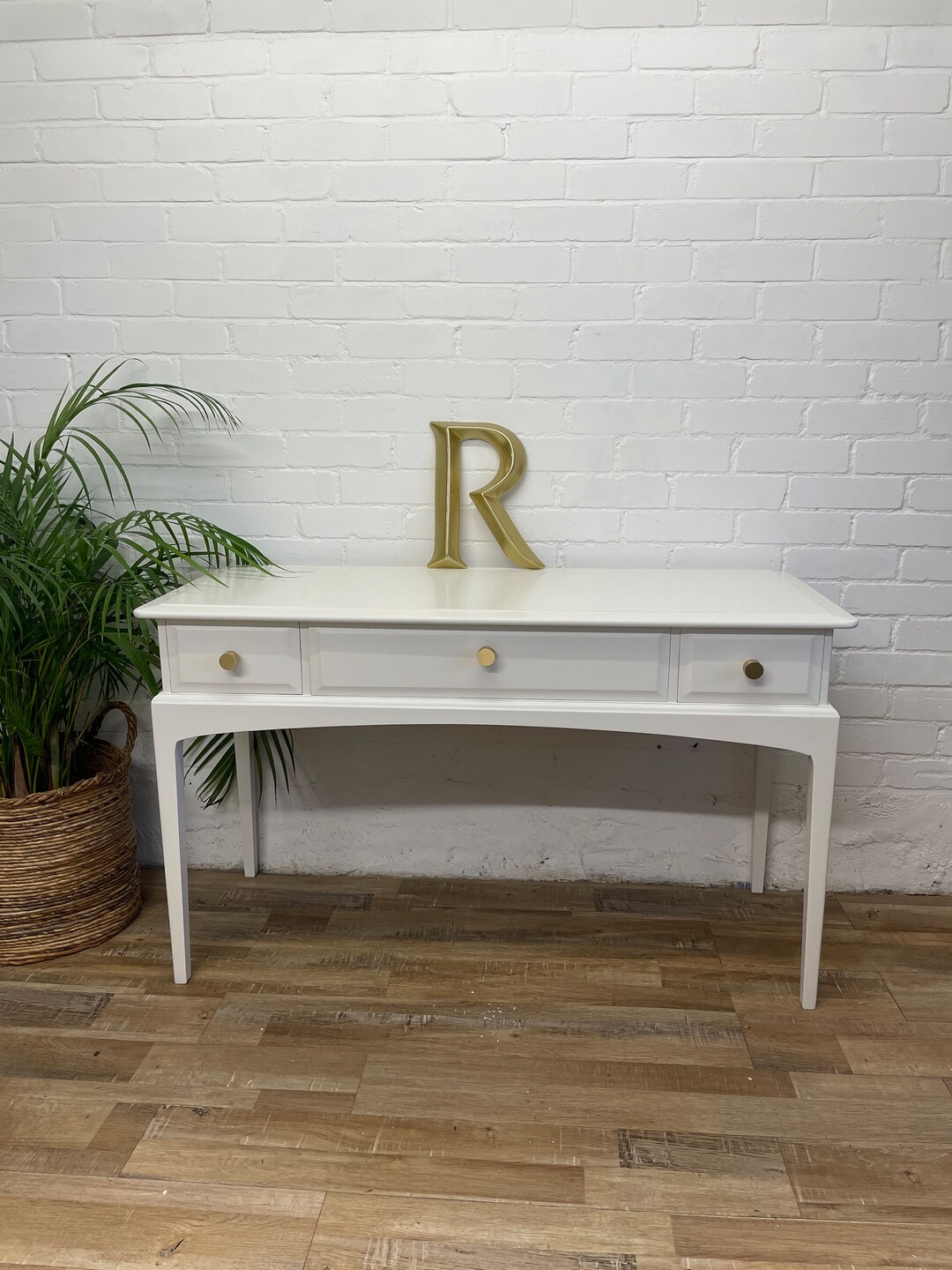 Stag Minstrel 3 Drawer Console Dressing Table Whit - Etsy