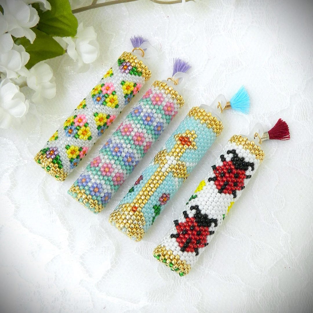 Hand Woven Peyote Stitch Seed Bead Needle Cases - Etsy