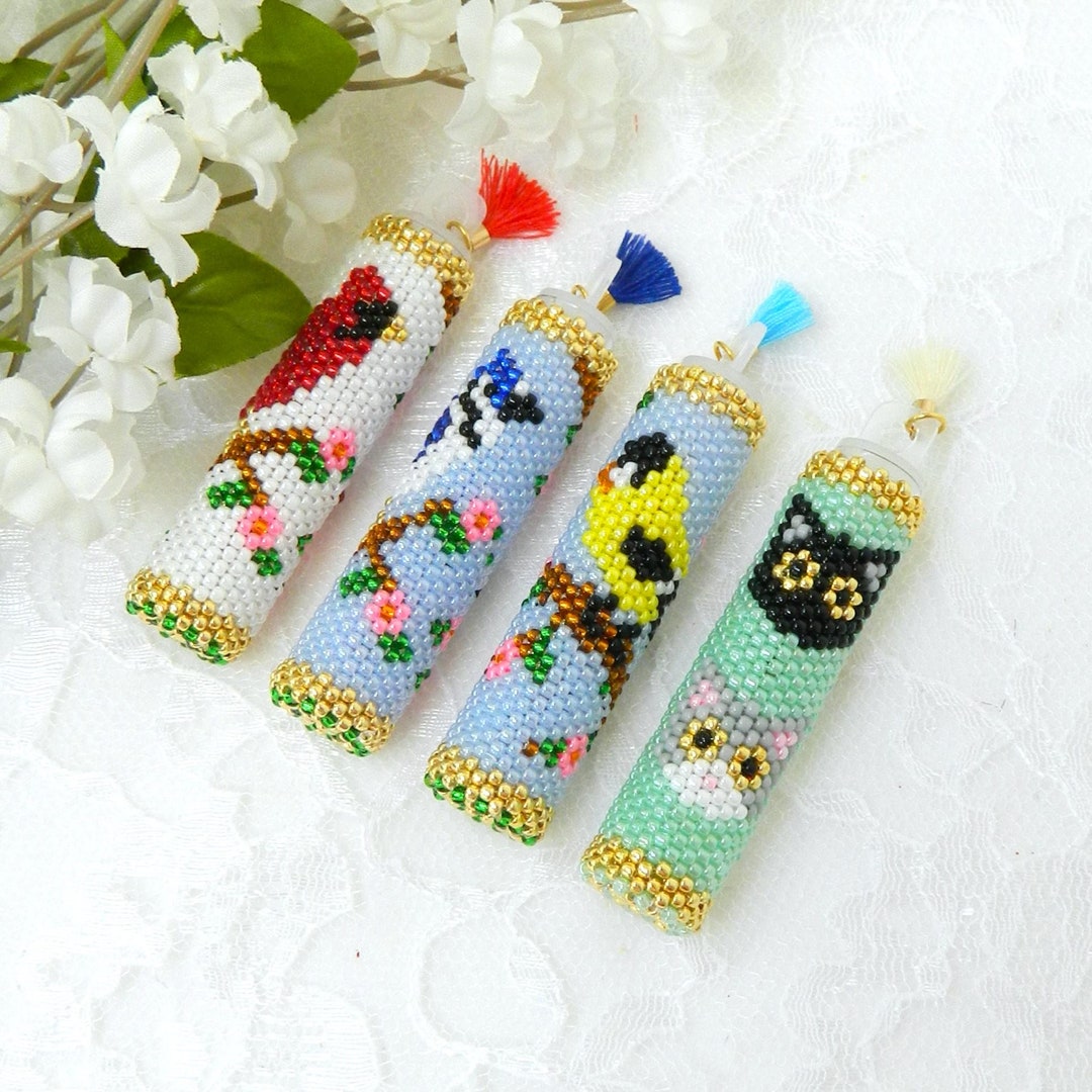BACK IN STOCK - Peyote Stitch Beaded Needle Case Tubes - Etsy