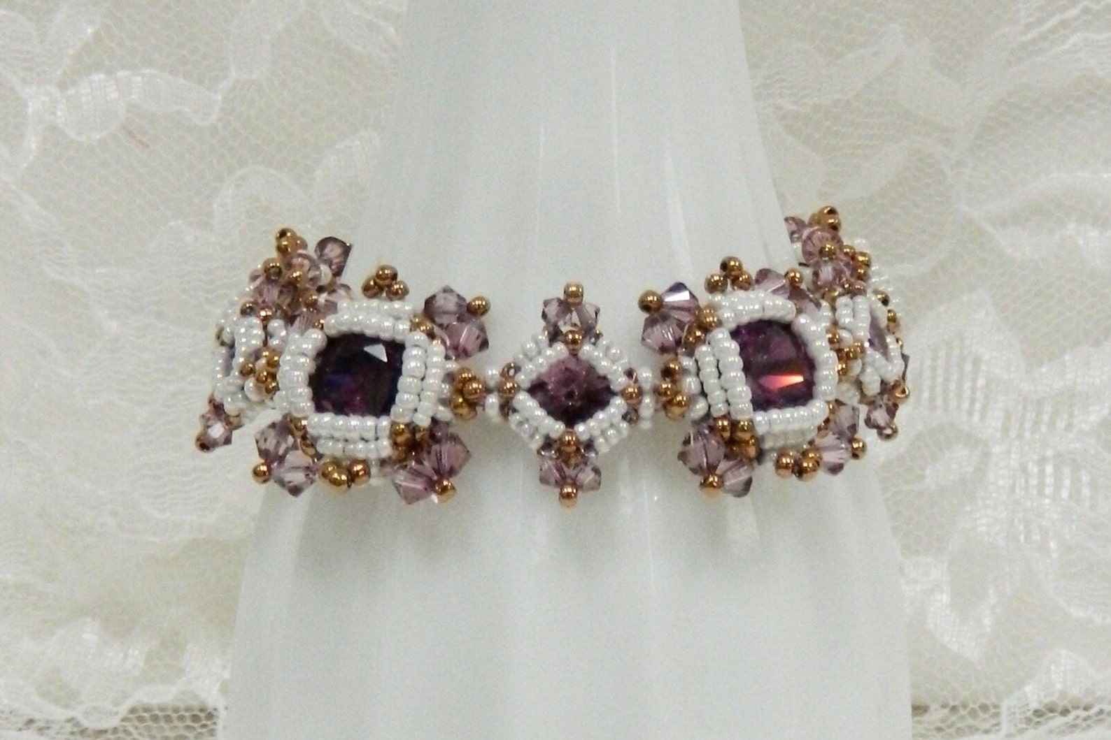 BRACELET SET TUTORIAL Beaded Crystal Bracelet and Matching - Etsy