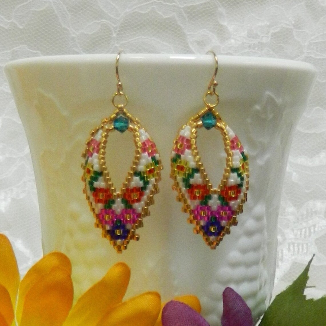EARRING TUTORIAL Russian Leaf Tropical Earrings - Etsy