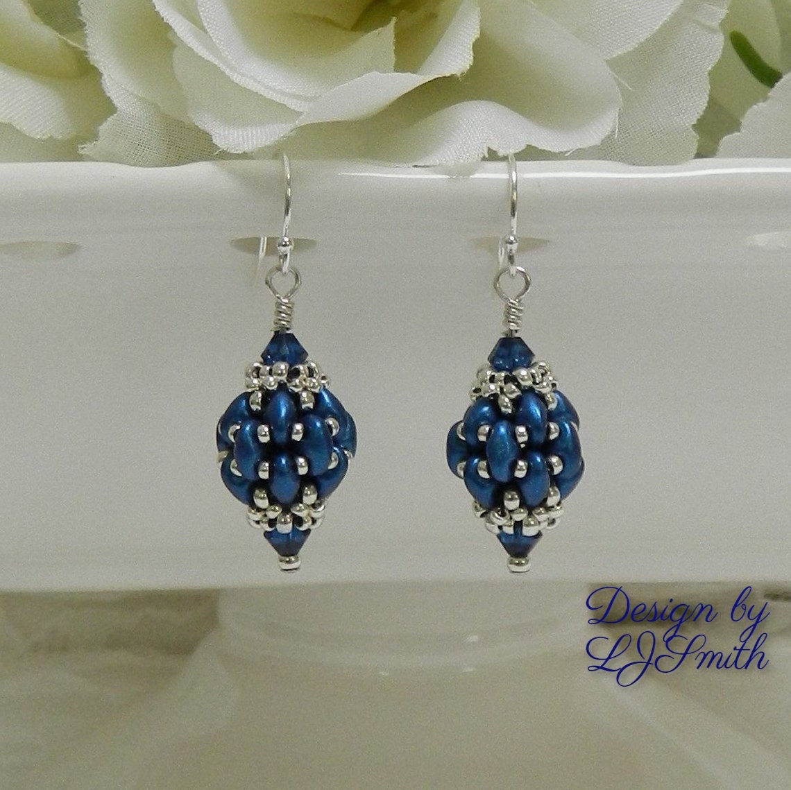 EARRING TUTORIAL Beaded Superduo Barrel Earrings - Etsy