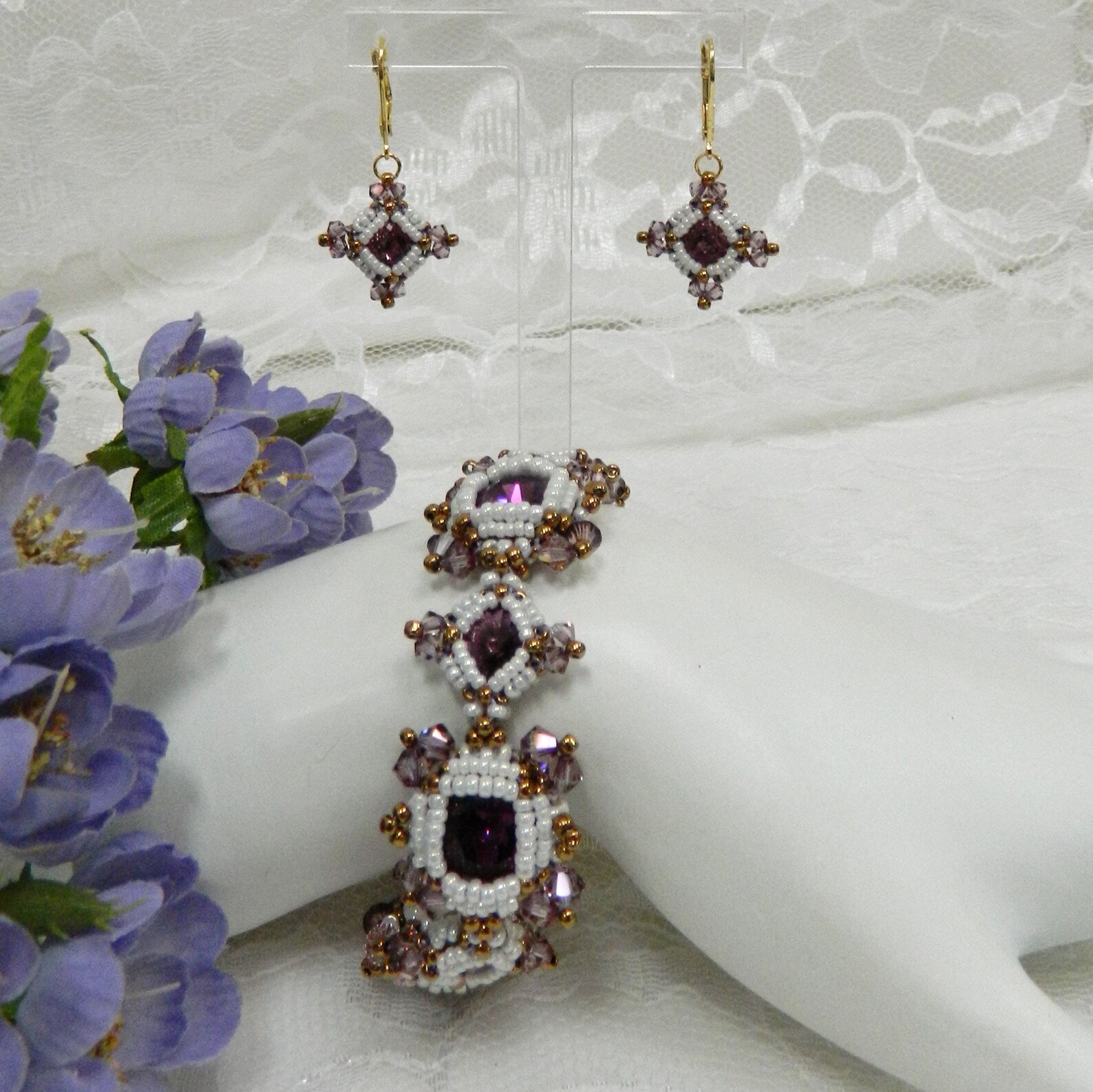 BRACELET SET TUTORIAL Beaded Crystal Bracelet and Matching - Etsy