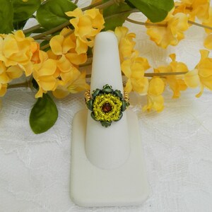 RING TUTORIAL - Beaded Crystal "flower Ring" - Etsy