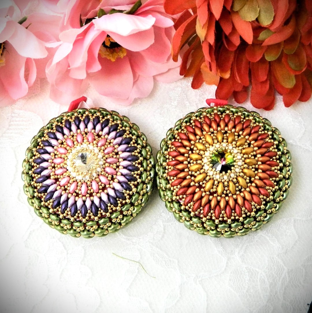 Beaded Super Duo Tape Measure Cover TUTORIAL/PATTERN - Etsy