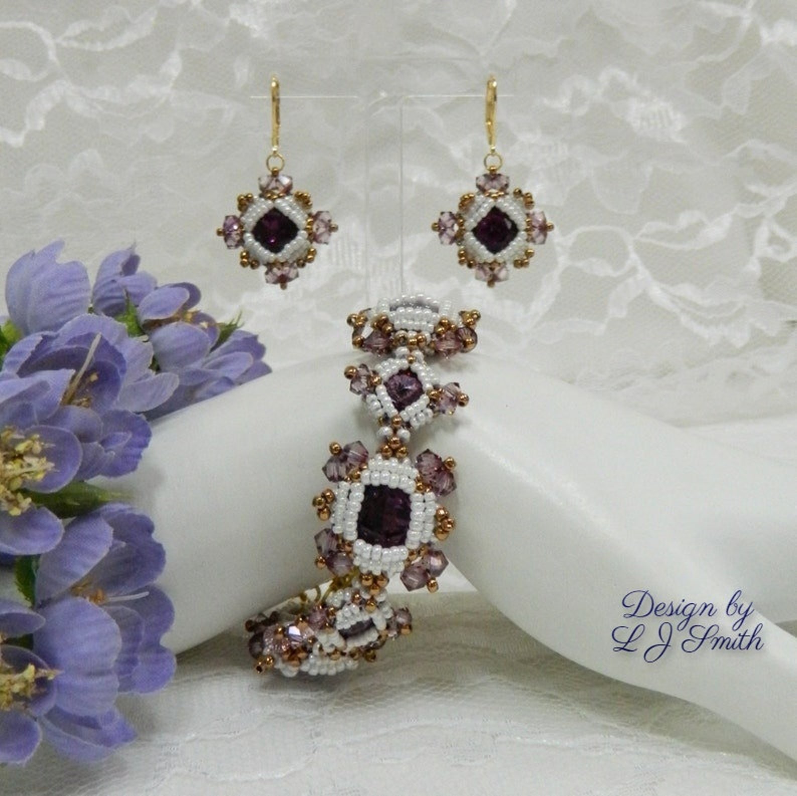 BRACELET SET TUTORIAL Beaded Crystal Bracelet and Matching - Etsy