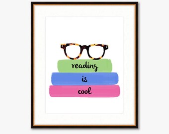 Reading is Cool - Etsy