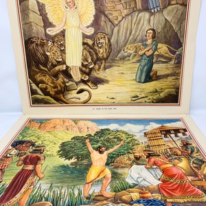 Set of 30 Bible / Religious Posters / Prints Macmillan Vintage School ...
