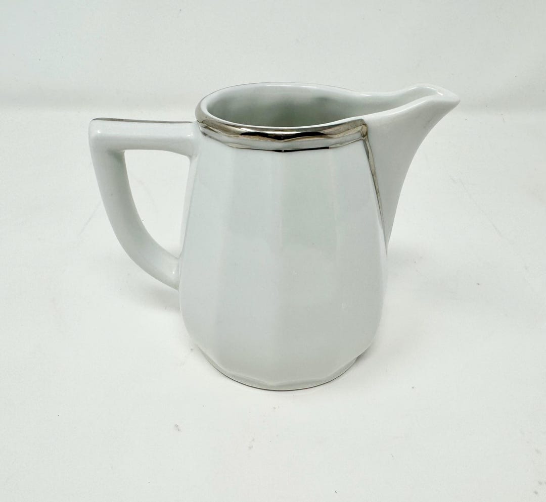 Apilco France Milk Jug Porcelain Bistro White and Porcelain Creamer - Etsy