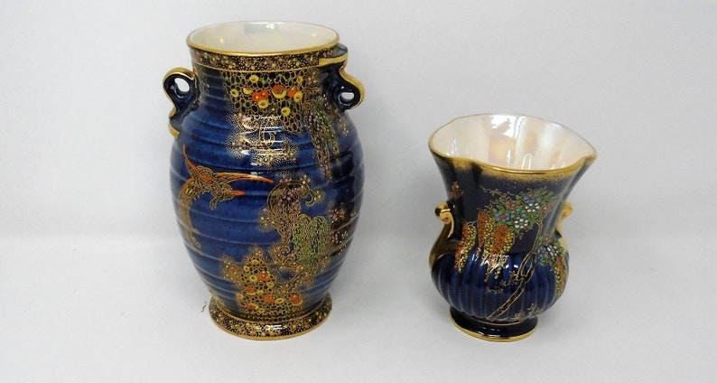 Vintage Crown Devon Blue Lustre Vase Pattern Number 5009 - Etsy UK