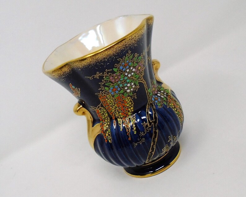 Vintage Crown Devon Blue Lustre Vase Pattern Number 5009 - Etsy UK