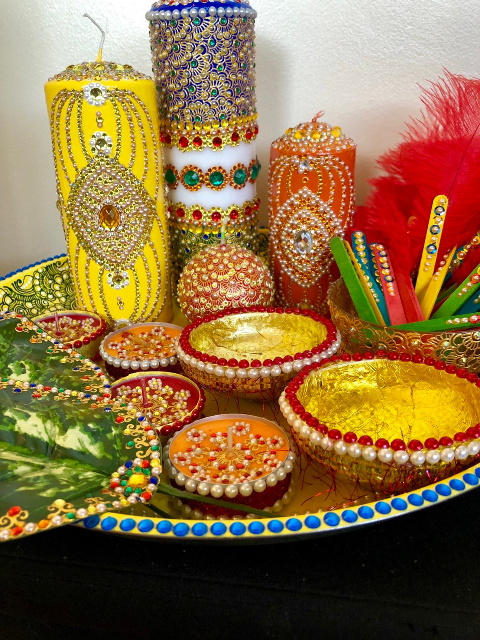 Buy Mehndi/henna/haldi Rasam Thaal Online in India - Etsy