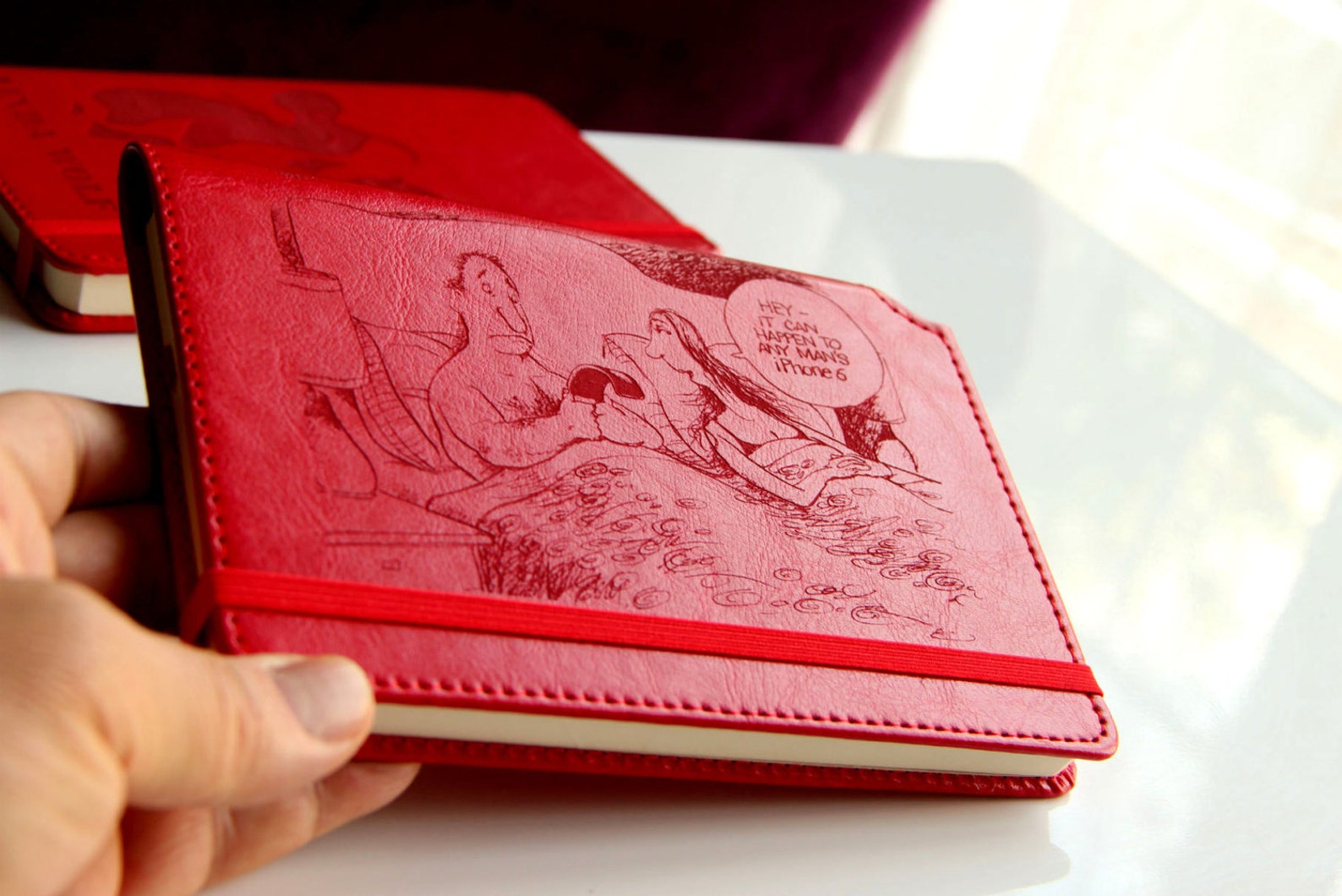 Funny Engraved Cartoon Illustrated Journal Leather Bound | Etsy