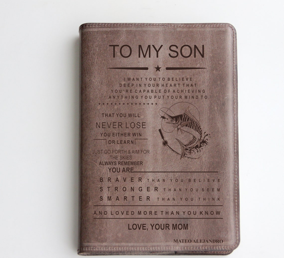 Custom Journal Cover Order Laser Engraved Genuine Leather | Etsy