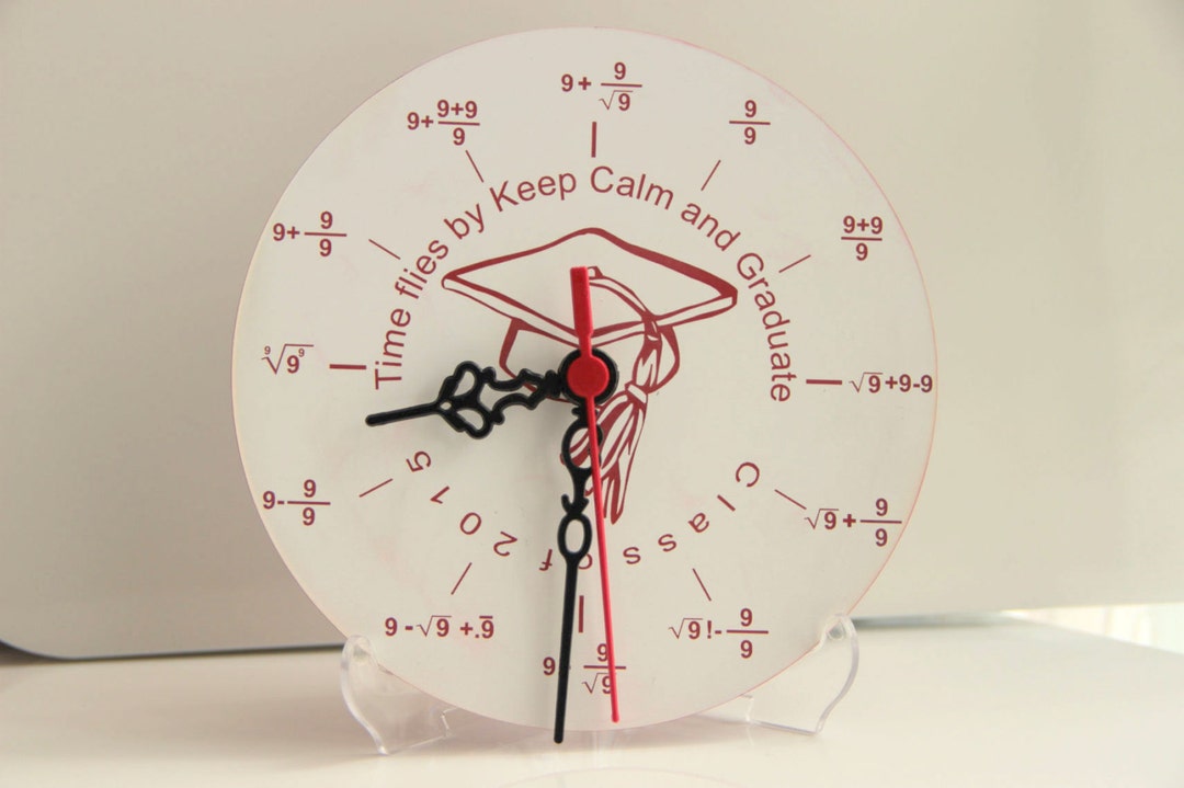 Graduation Gift Clock for Math Geeks, Engineering Students, Designed ...
