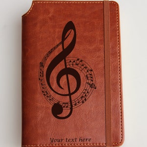 Custom Designed Music Notes Journal With Custom Quote or Custom Text ...