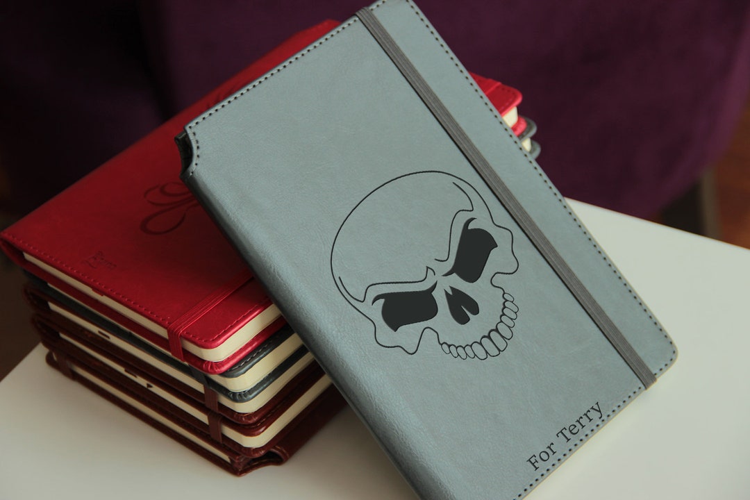 Skull Journal Laser Engraved Journal Fully Personalized With Custom ...