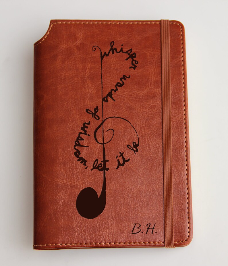 Music Notes Custom Treble Clef Journal From Your Photo With Custom ...
