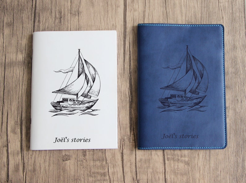 Sailing Boat Custom Illustration Journal Cover With Refill - Etsy