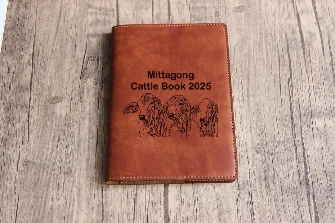 Custom Refillable Cow Records Journal , Angus Records Journal Cover ...