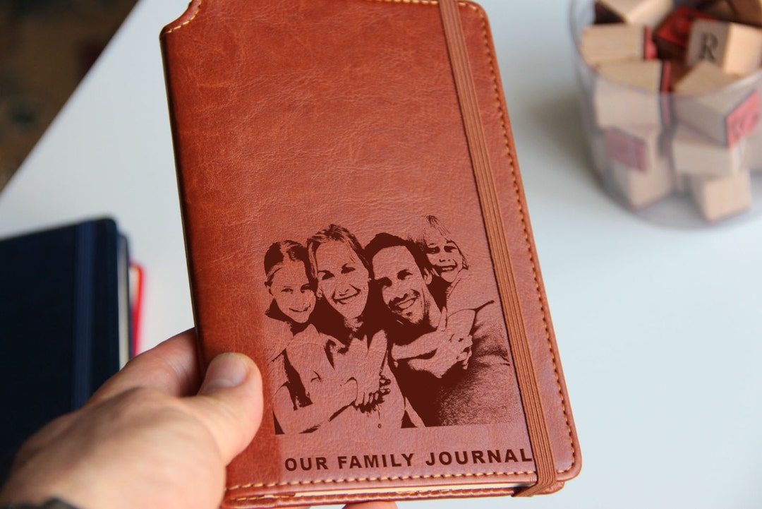 Custom Family Photo Journal Best Gift for Your Family: Leather Bound ...