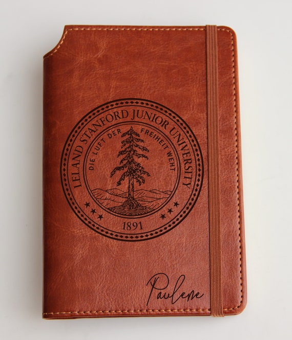 Stanford University Badge Journal Leather Bound Strip With | Etsy
