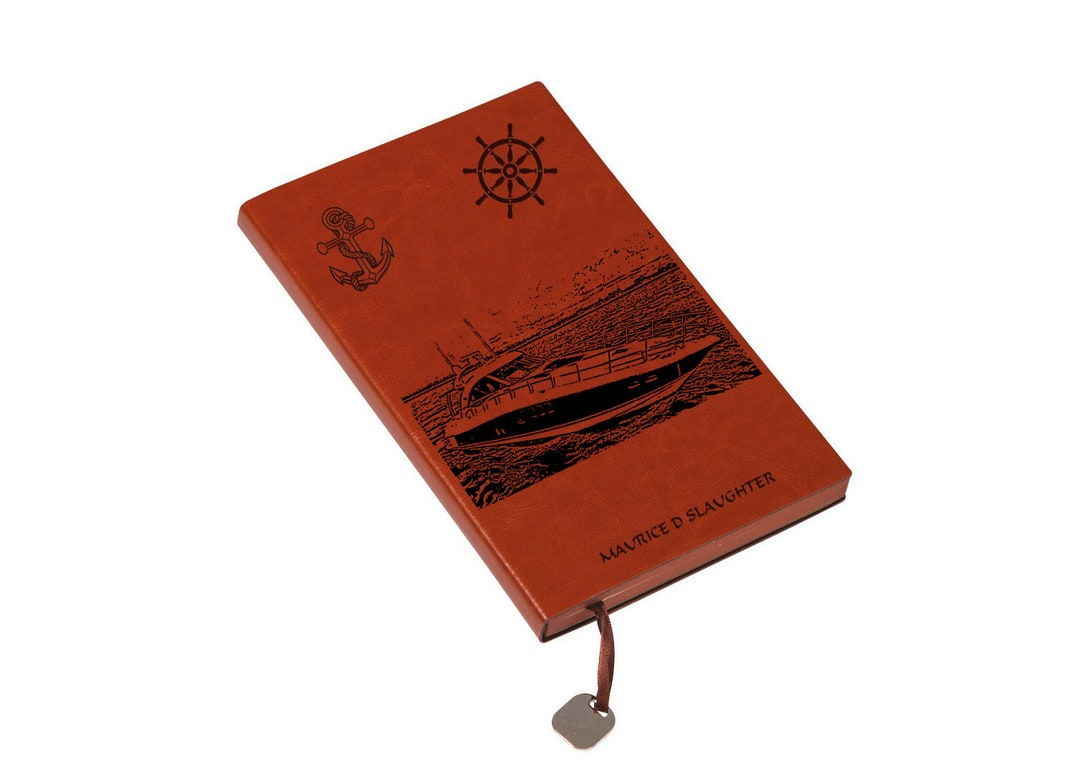Laser Engraved Sailing Journal With Custom Quote or Custom Text Leather ...